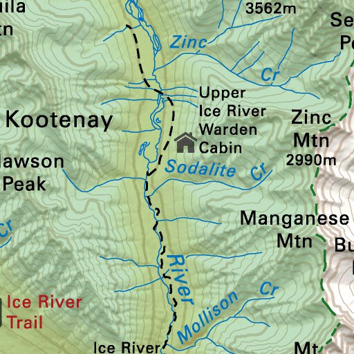 SOAB37 Yoho National Park - Southern Alberta Topo Map by Backroad ...