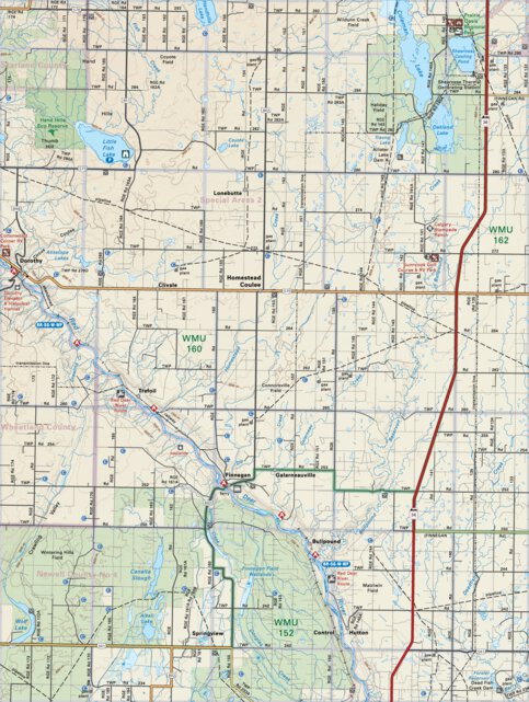 SOAB44 Homestead Coulee - Southern Alberta Topo Map by Backroad ...
