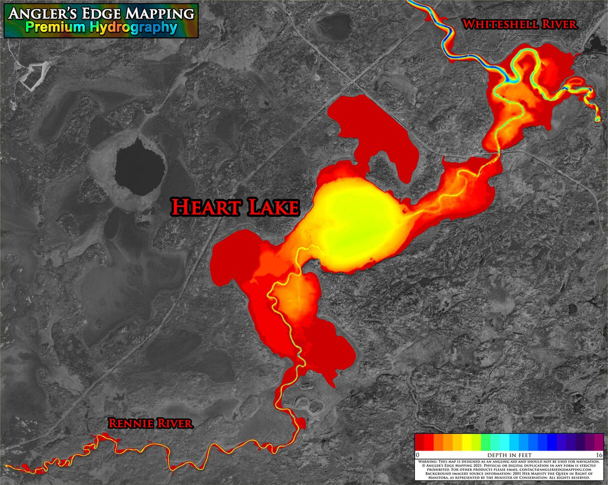 AEM Heart Lake Map by Angler's Edge Mapping | Avenza Maps
