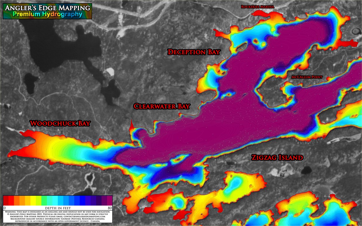 AEM Lake of the Woods: Deception and Woodchuck bays Map by Angler's ...