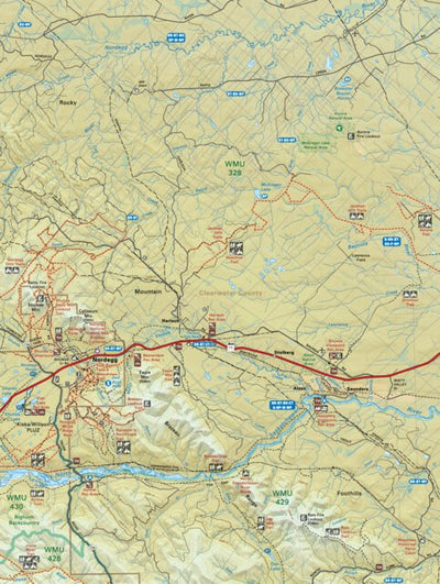 CRCR27 Nordegg - Canadian Rockies Topo Map by Backroad Mapbooks ...
