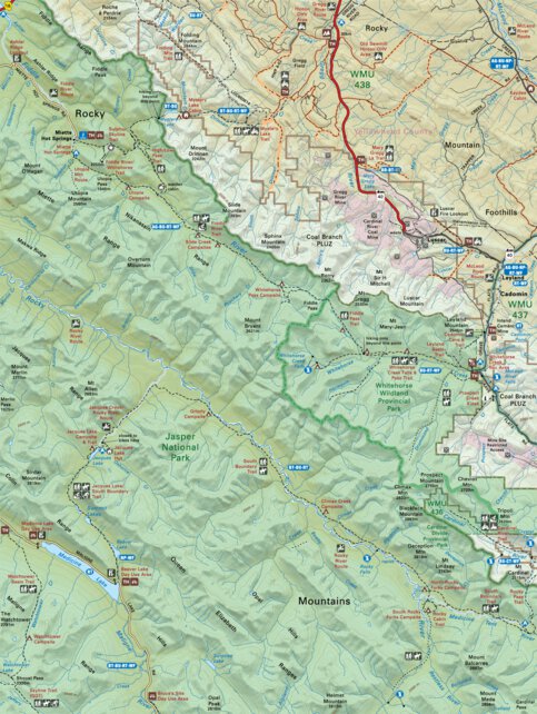 CRCR31 Cadomin - Canadian Rockies Topo Map by Backroad Mapbooks ...