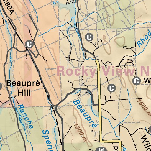 CRCR11 Ghost Lake - Canadian Rockies Topo Map by Backroad Mapbooks ...