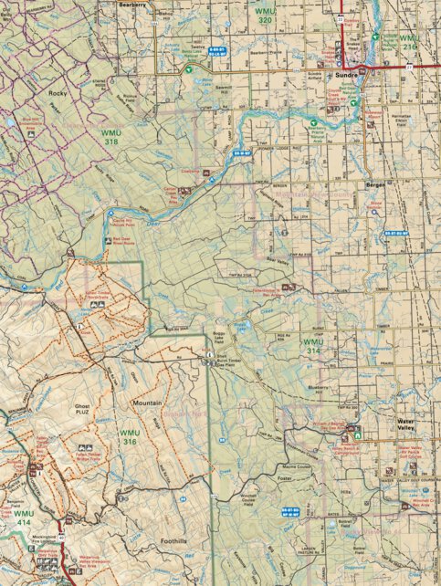 CRCR16 Sundre - Canadian Rockies Topo Map by Backroad Mapbooks | Avenza ...