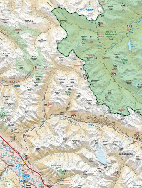 CRCR34 Holmes River - Canadian Rockies Topo Map by Backroad Mapbooks ...