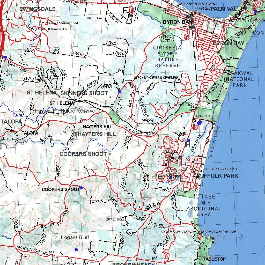 Getlost Map 9640 BALLINA NSW Topographic Map V15 1:75,000 by Getlost ...