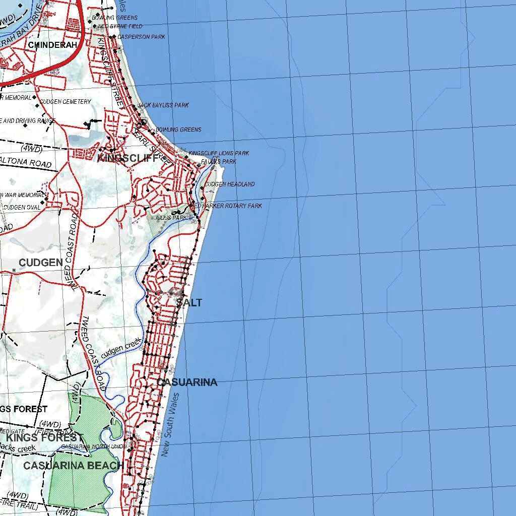 Getlost Map 9641 TWEED HEADS NSW Topographic Map V15 1:75,000 by ...