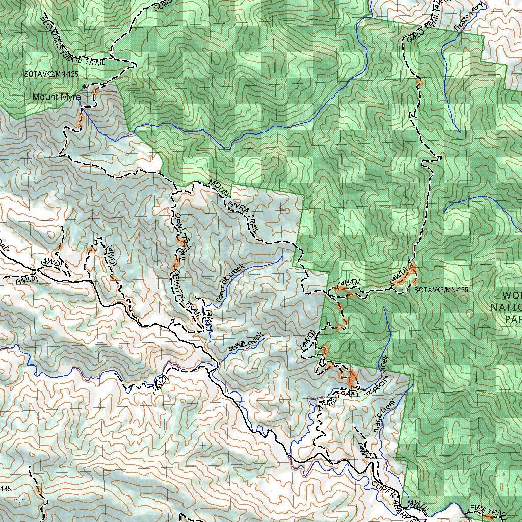 Getlost Map 9234 UPPER MANNING NSW Topographic Map V15 1:75,000 by ...