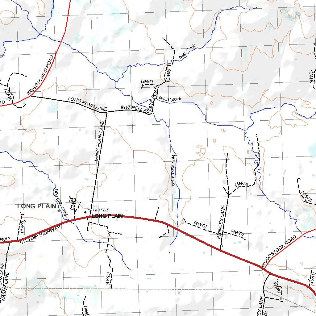 Getlost Map 9138 INVERELL NSW Topographic Map V15 1:75,000 by Getlost ...