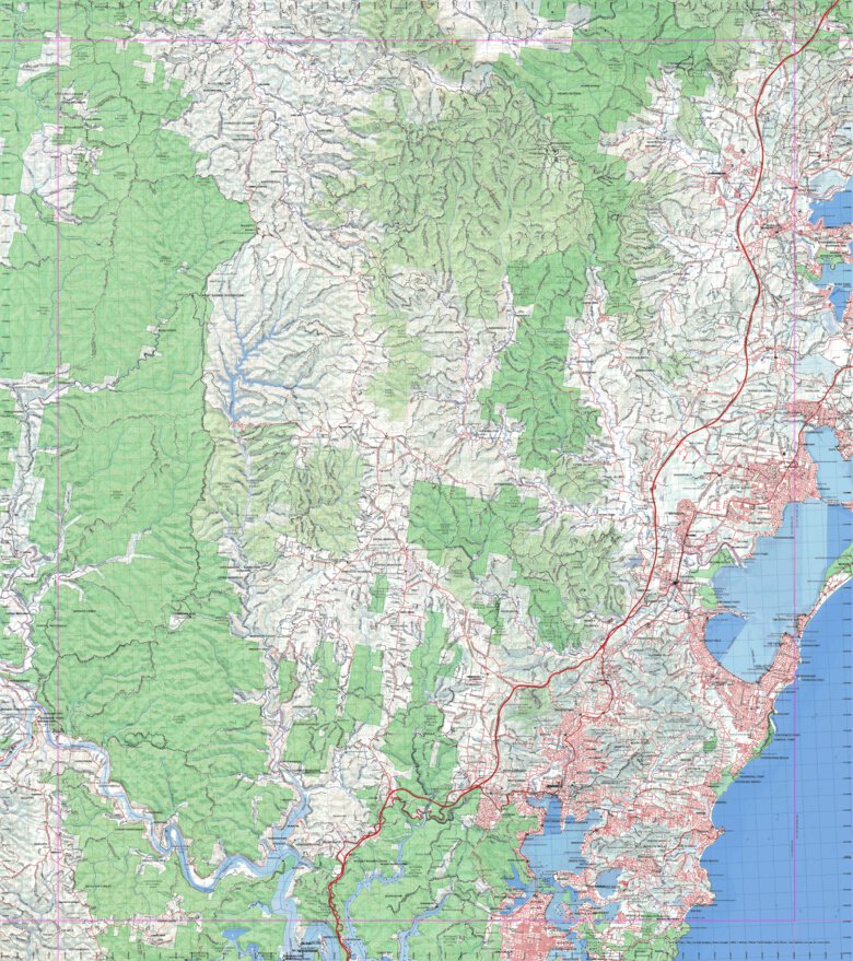 Getlost Map 9131 GOSFORD NSW Topographic Map V15 1:75,000 by Getlost ...