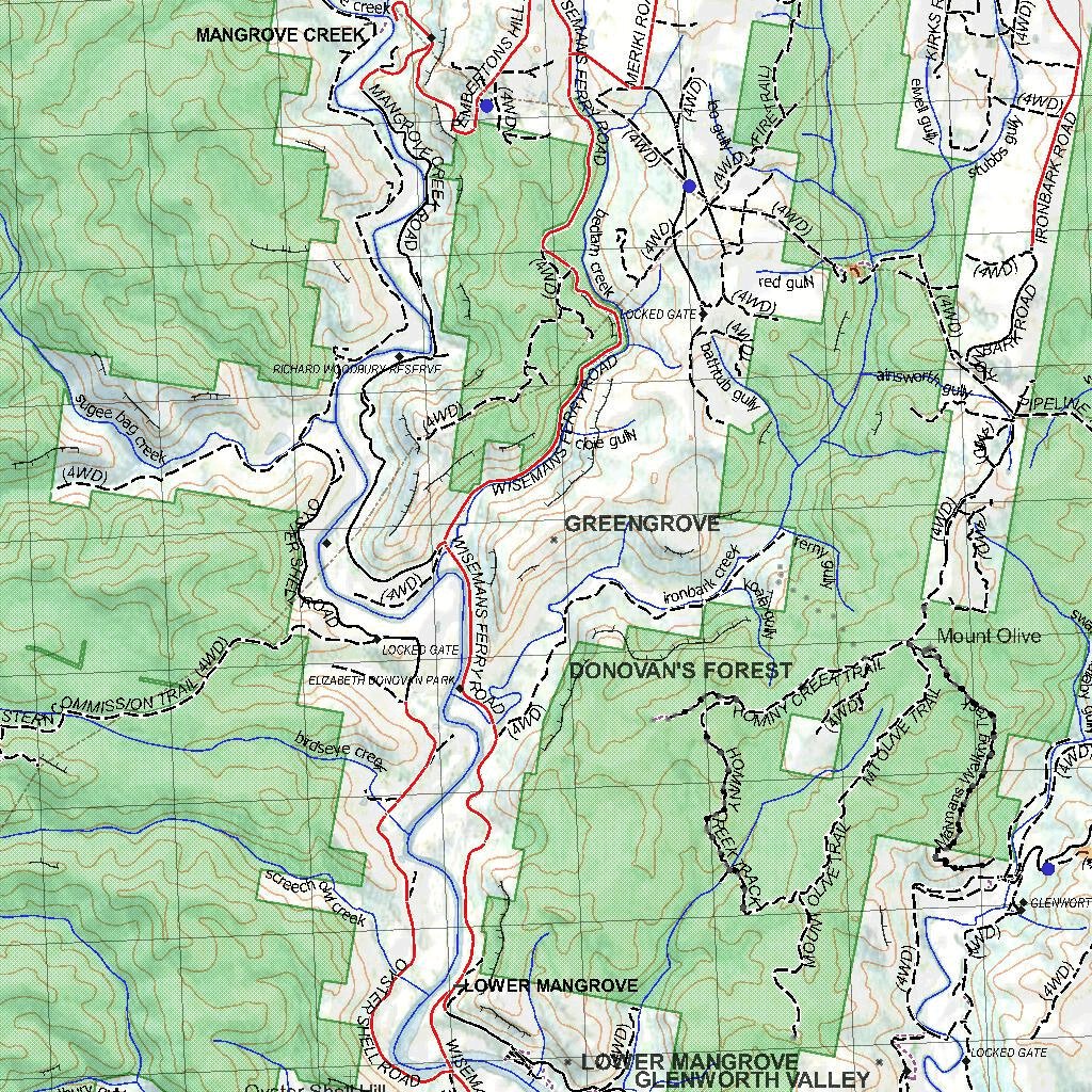 Getlost Map 9131 GOSFORD NSW Topographic Map V15 1:75,000 by Getlost ...
