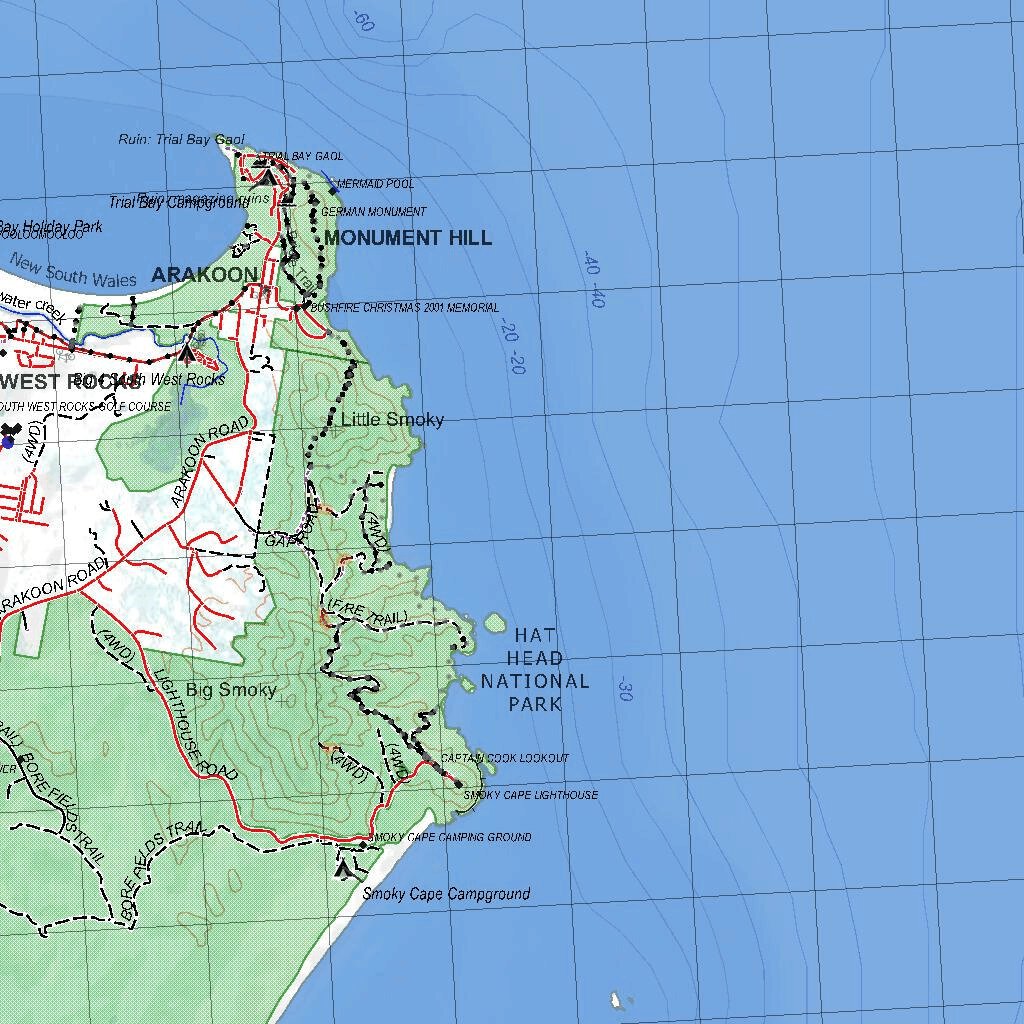 Getlost Map 9536 NAMBUCCA NSW Topographic Map V15 1:75,000 by Getlost ...