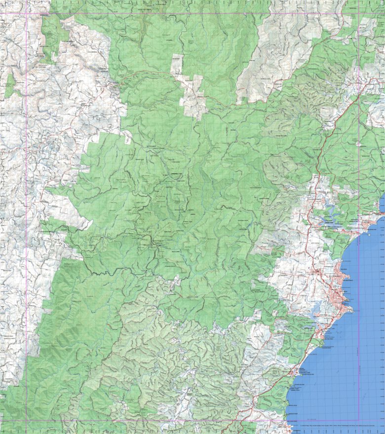 Getlost Map 8927 ULLADULLA NSW Topographic Map V15 1:75,000 by Getlost ...
