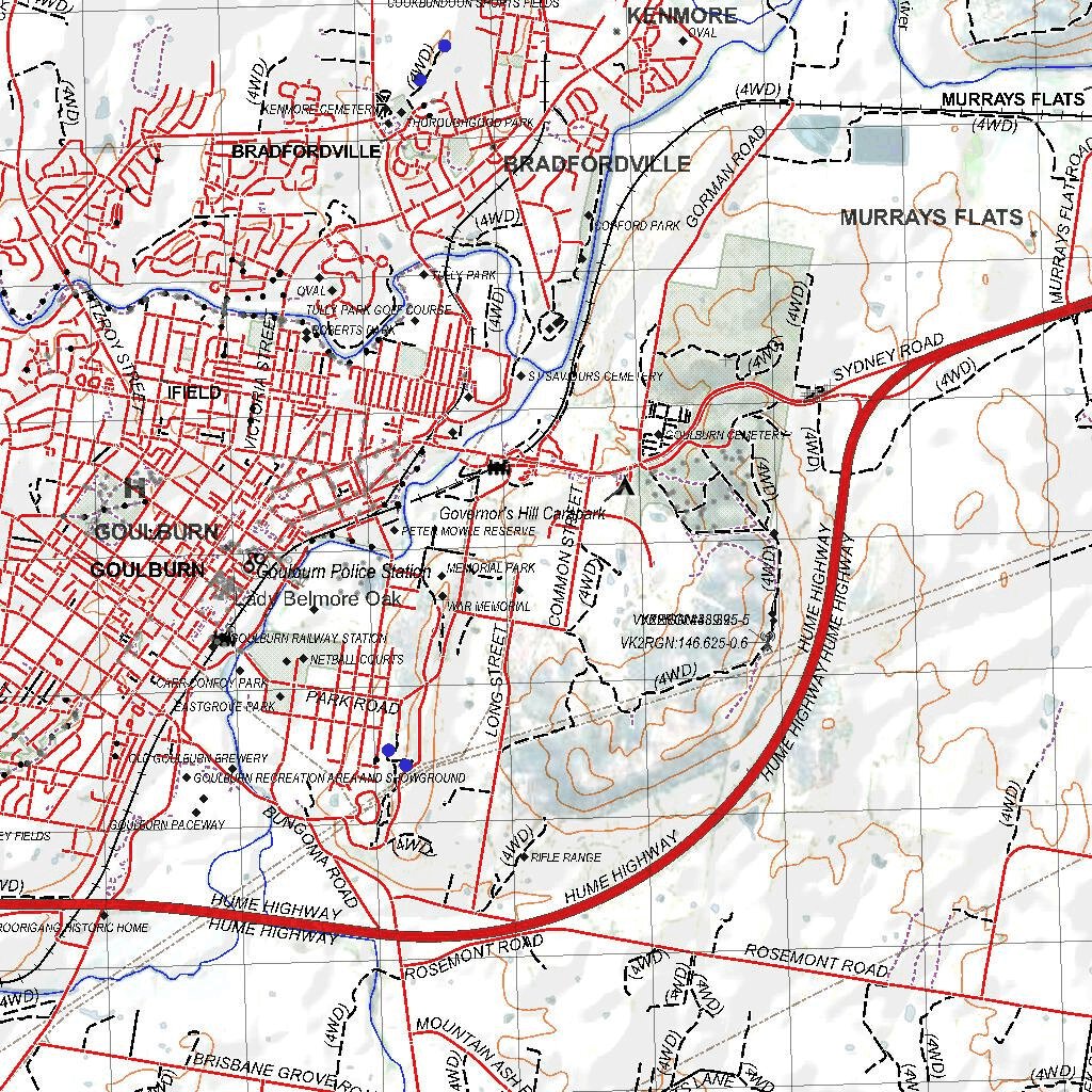 Getlost Map 8828 GOULBURN NSW Topographic Map V15 1:75,000 by Getlost ...