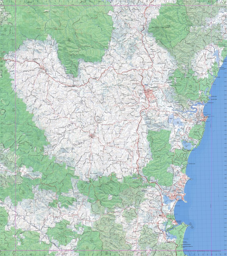 Getlost Map 8824 BEGA NSW Topographic Map V15 1:75,000 by Getlost Maps ...