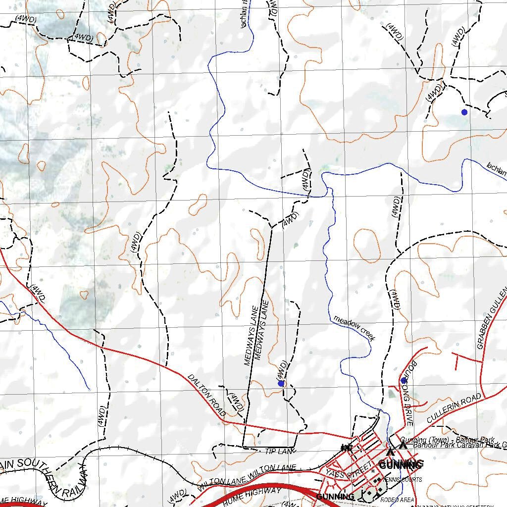 Getlost Map 8728 GUNNING NSW Topographic Map V15 1:75,000 by Getlost ...