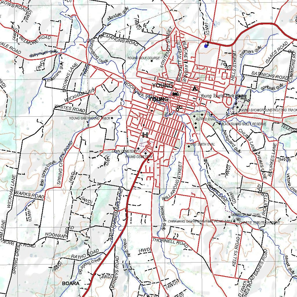 Getlost Map 8529 YOUNG NSW Topographic Map V15 1:75,000 by Getlost Maps ...