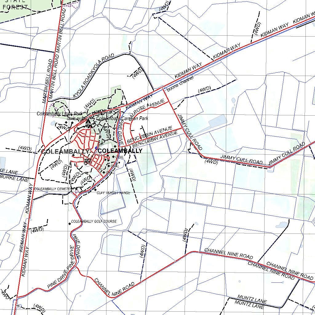 Getlost Map 8028 COLEAMBALLY NSW Topographic Map V15 1:75,000 by ...
