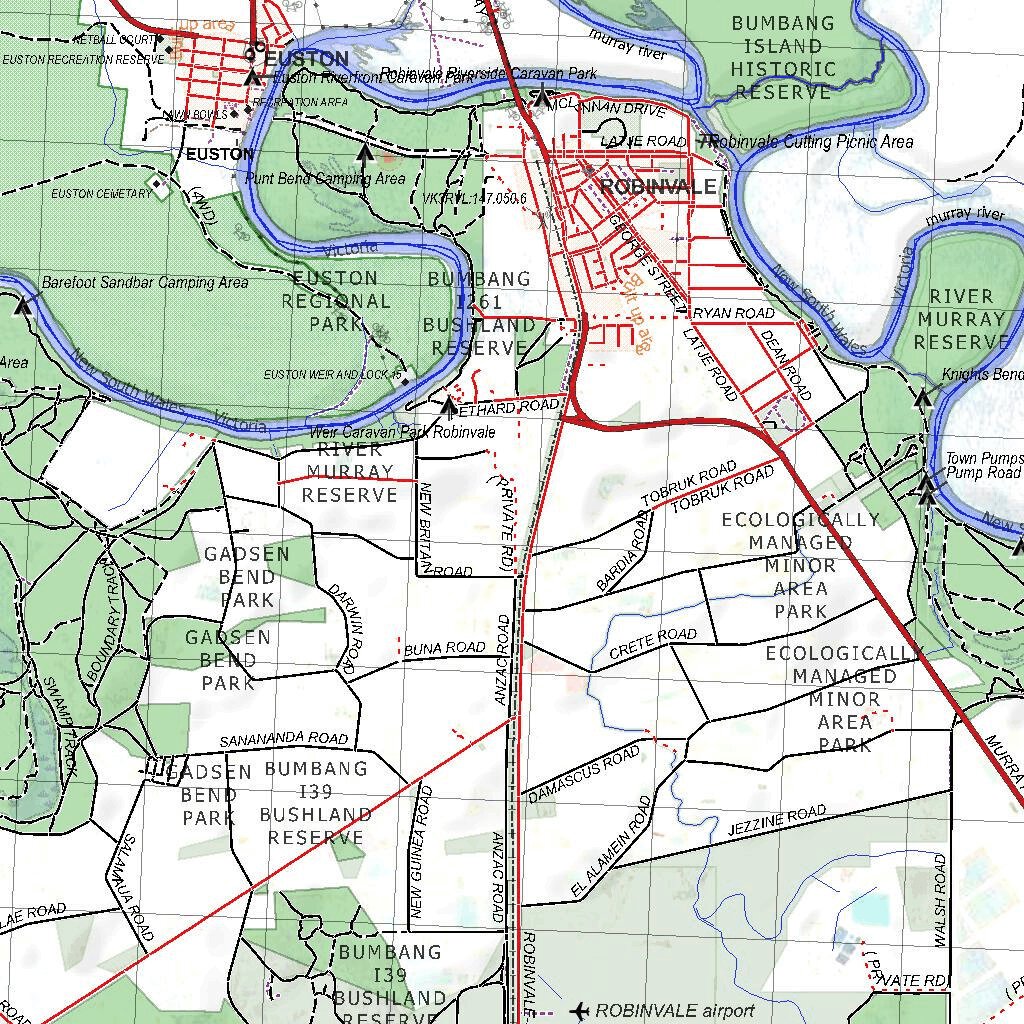 Getlost Map 7428 ROBINVALE NSW Topographic Map V15 1:75,000 by Getlost ...