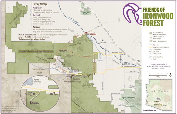 Ironwood Forest National Monument Map by Friends of Ironwood Forest ...