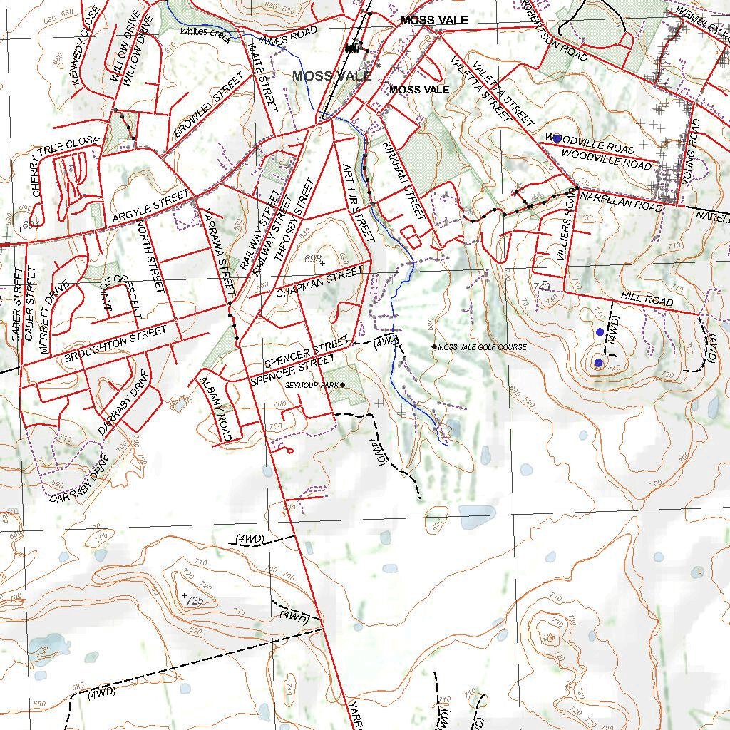 Getlost Map 8928-1N Moss Vale NSW Topographic Map V15 1:25,000 by ...