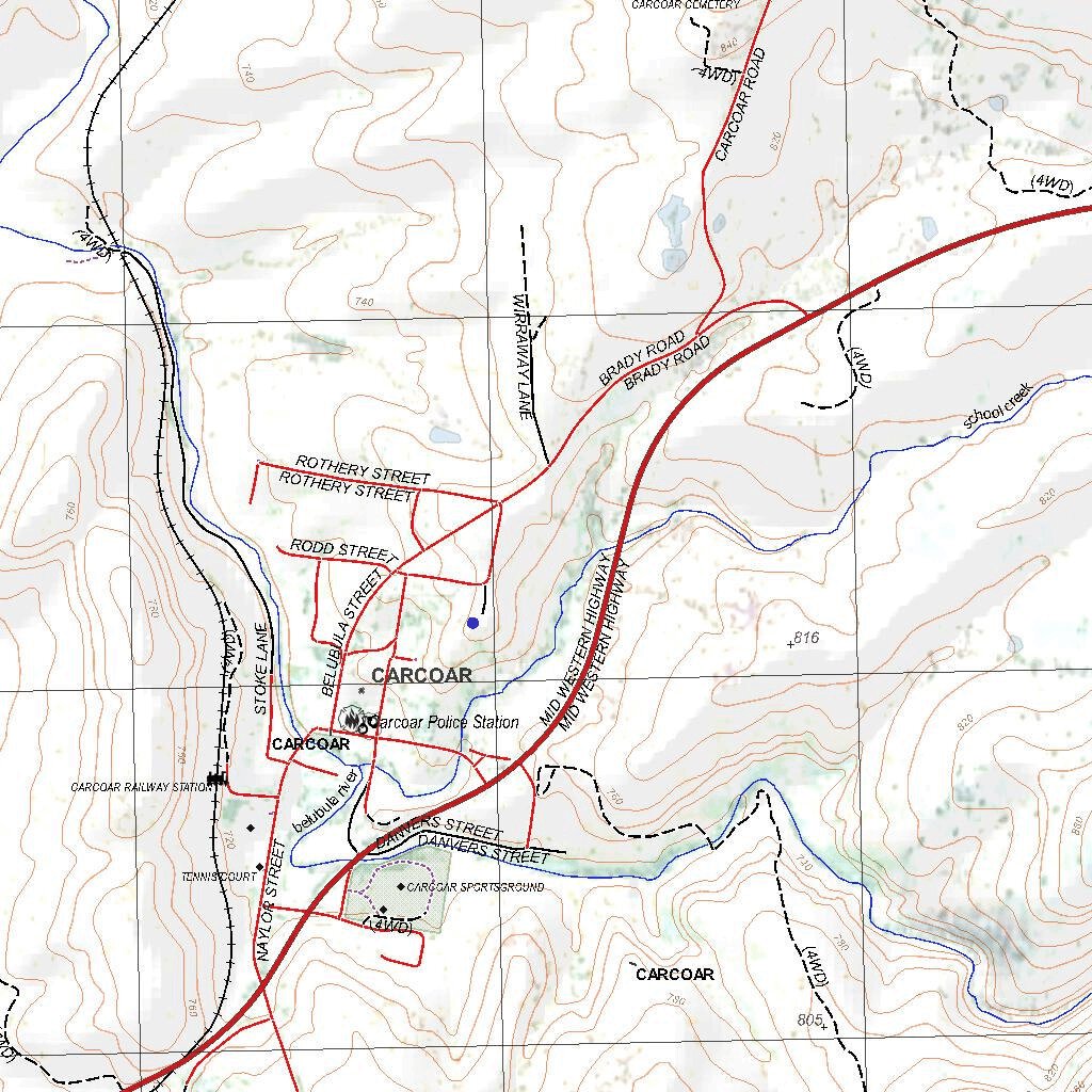 Getlost Map 8730-4N Carcoar NSW Topographic Map V15 1:25,000 by Getlost ...