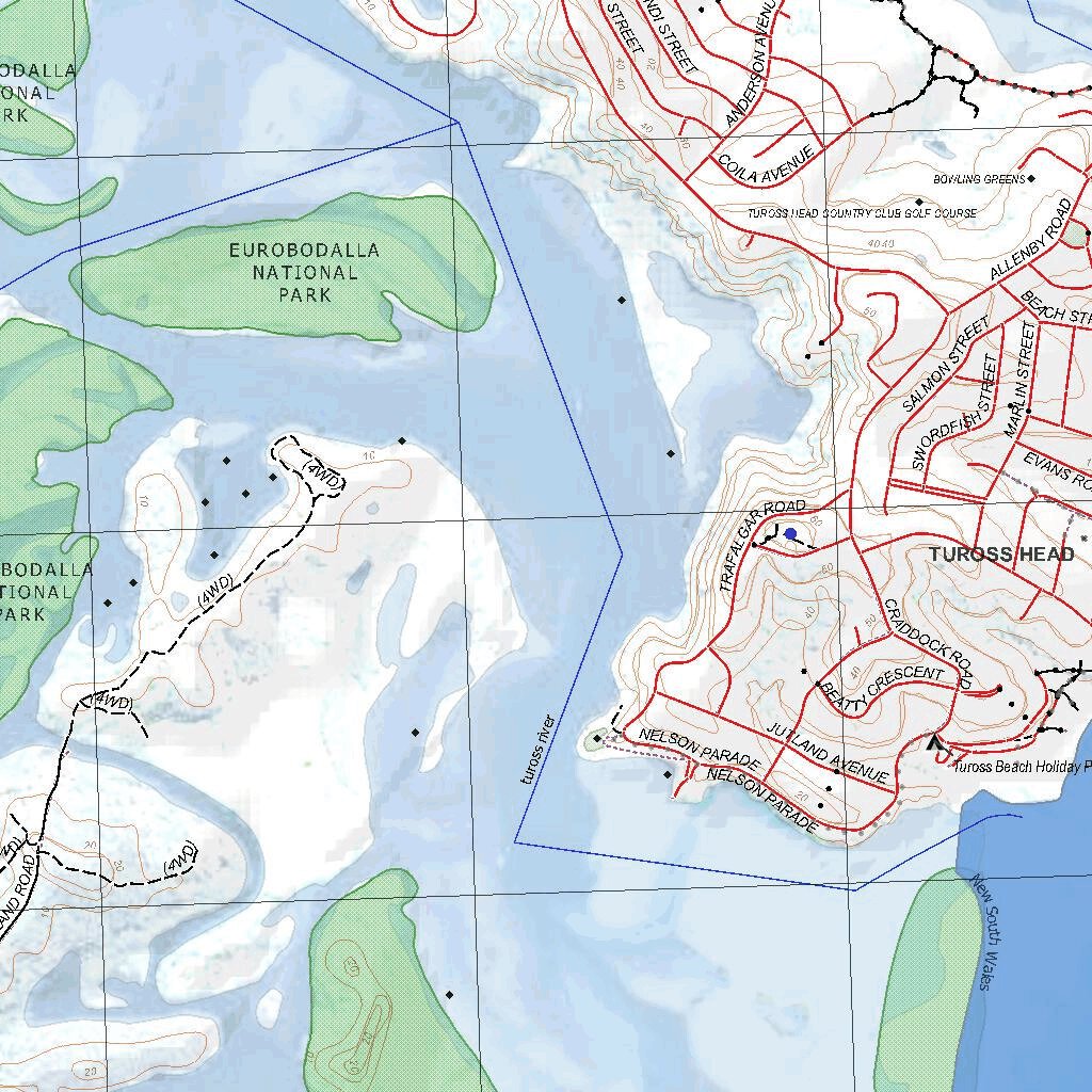 Getlost Map 8925-4N Bodalla NSW Topographic Map V15 1:25,000 by Getlost ...