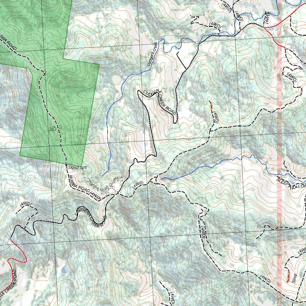 Getlost Map 9641-3S Pottsville NSW Topographic Map V15 1:25,000 by ...