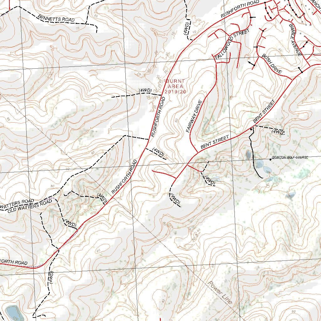 Getlost Map 9438-1S Grafton NSW Topographic Map V15 1:25,000 by Getlost ...