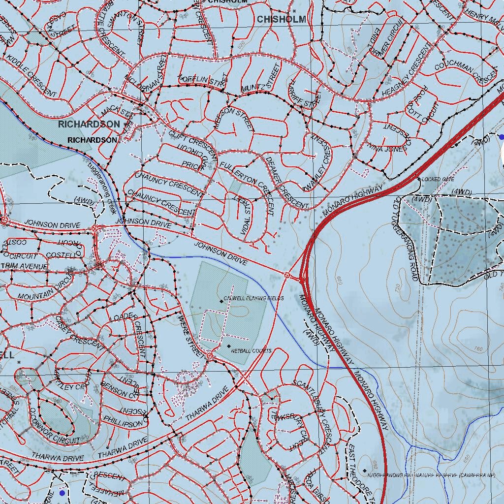Getlost Map 8727-3S Tuggeranong NSW Topographic Map V15 1:25,000 by ...