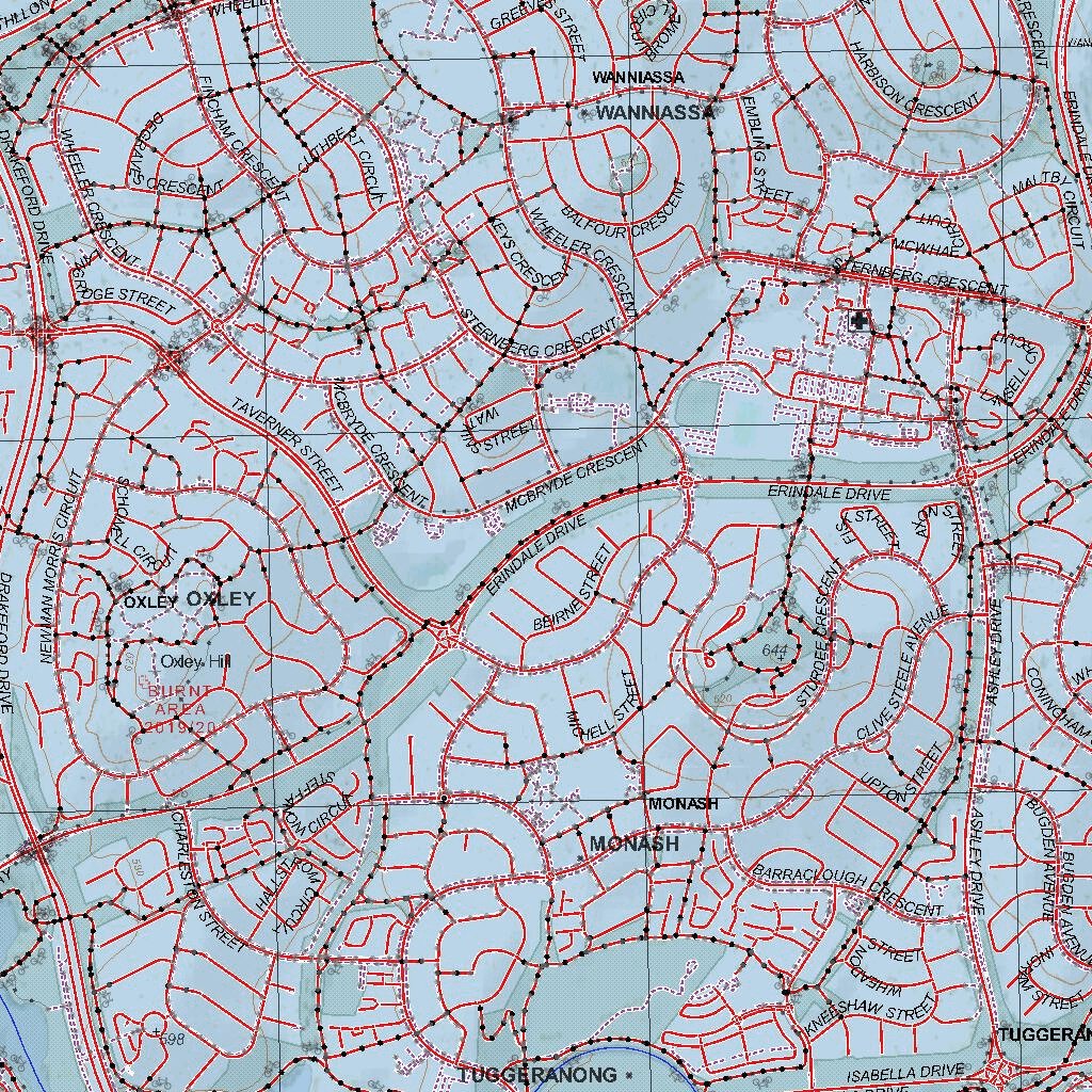Getlost Map 8727-3S Tuggeranong NSW Topographic Map V15 1:25,000 by ...