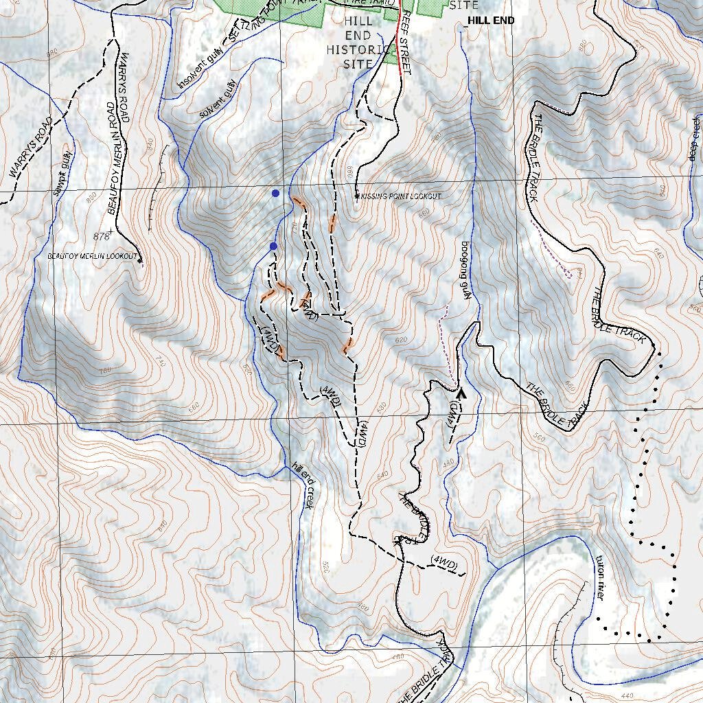 Getlost Map 8731-1N Hill End NSW Topographic Map V15 1:25,000 by ...