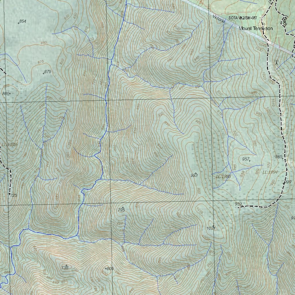 Getlost Map 8723-4S Mount Tennyson NSW Topographic Map V15 1:25,000 by ...