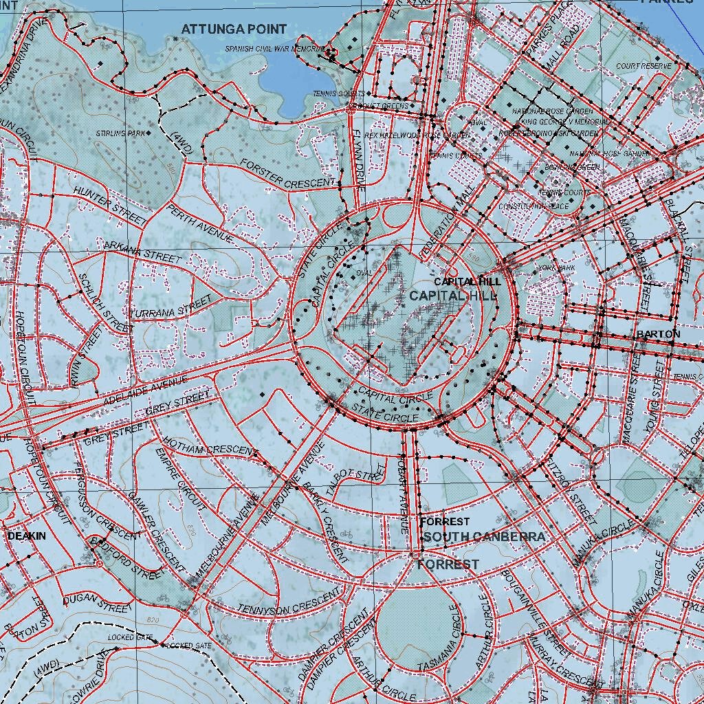 Getlost Map 8727-3N Canberra NSW Topographic Map V15 1:25,000 by ...