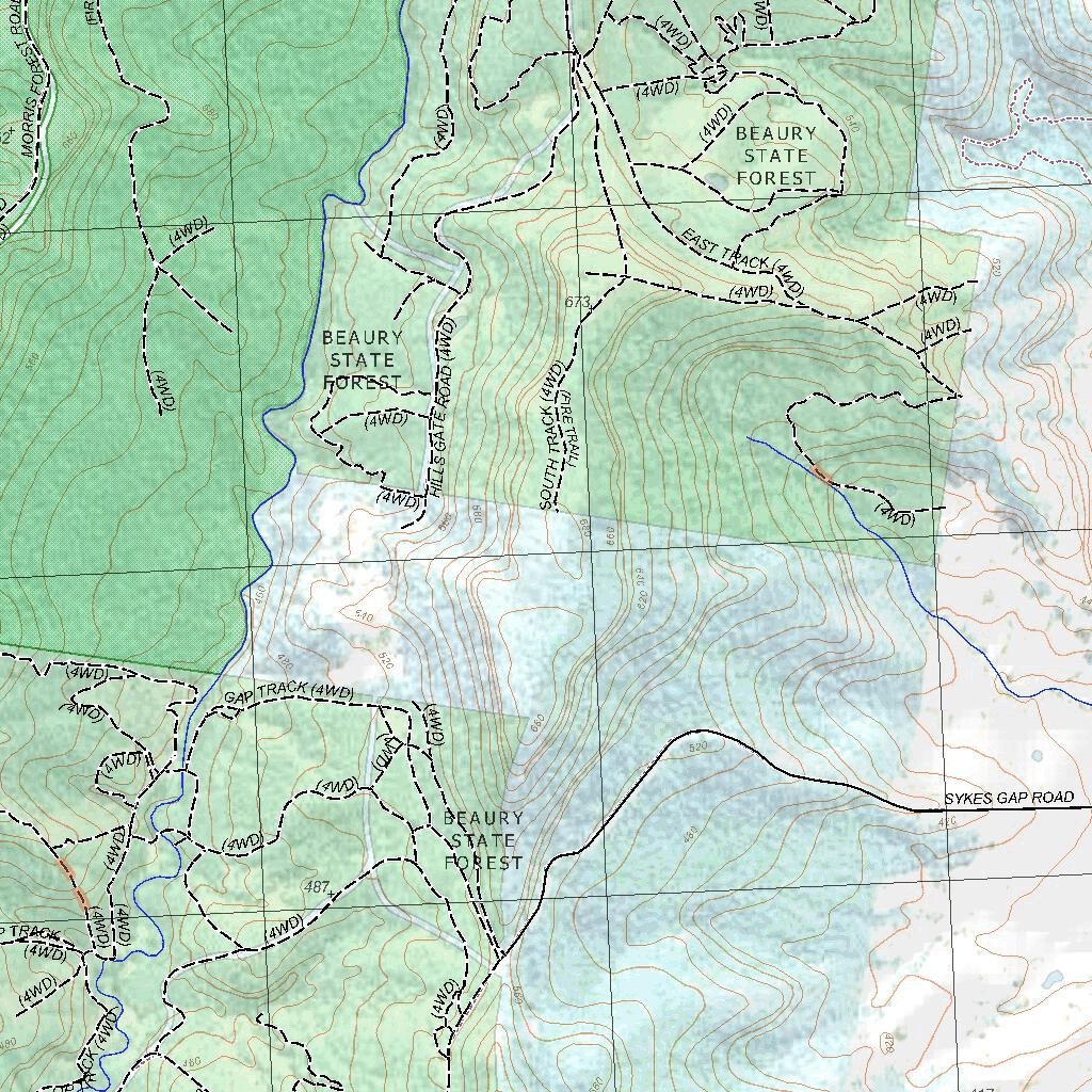 Getlost Map 9340-1N Tooloom NSW Topographic Map V15 1:25,000 by Getlost ...