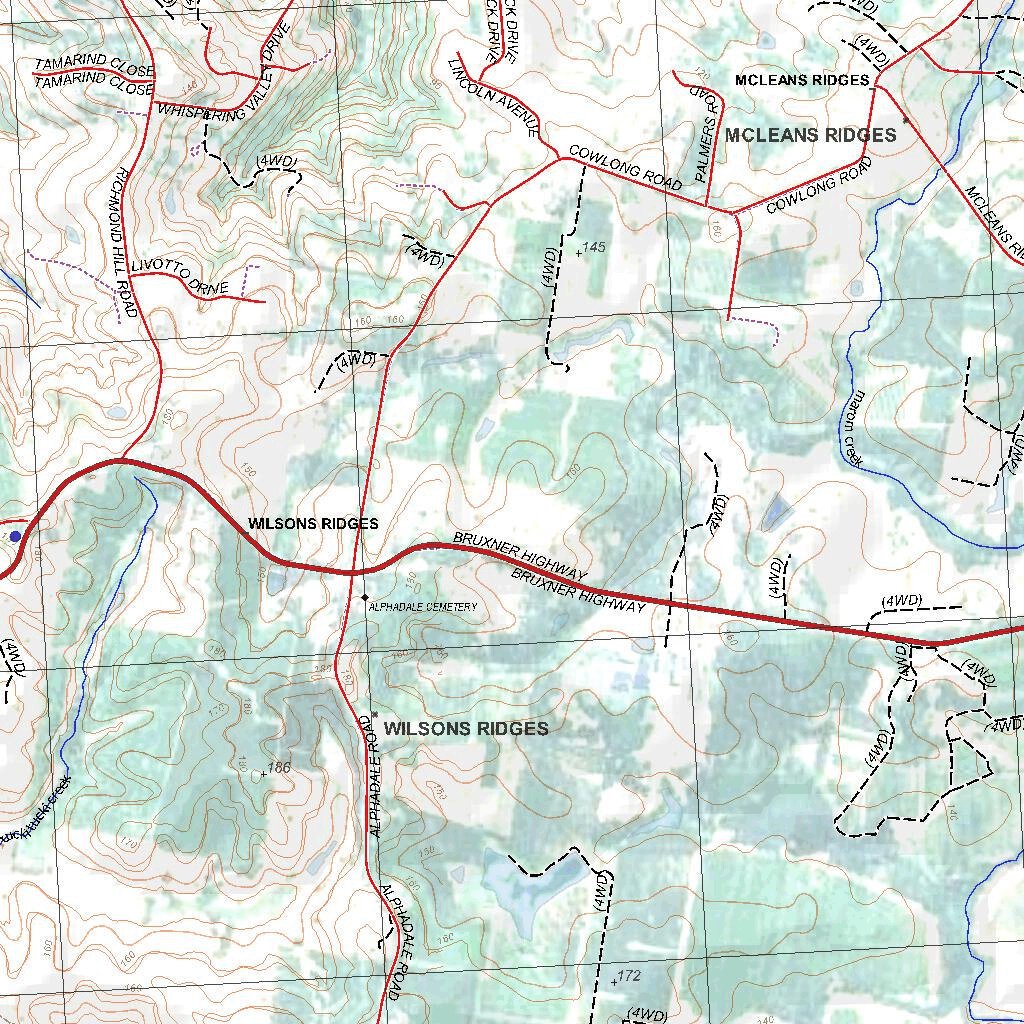 Getlost Map 9540-2N Lismore NSW Topographic Map V15 1:25,000 by Getlost ...