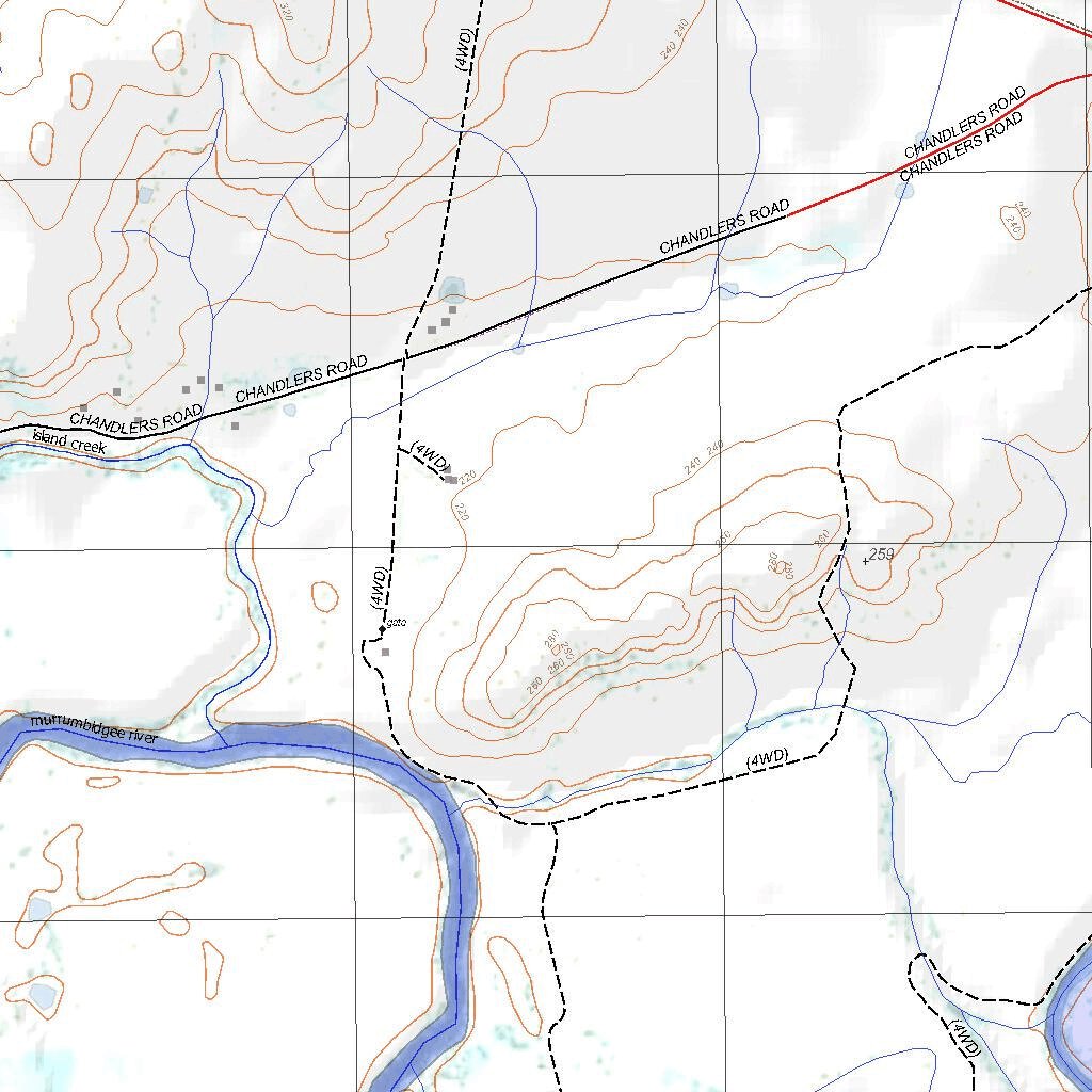 Getlost Map 8427-1N Nangus NSW Topographic Map V15 1:25,000 by Getlost ...