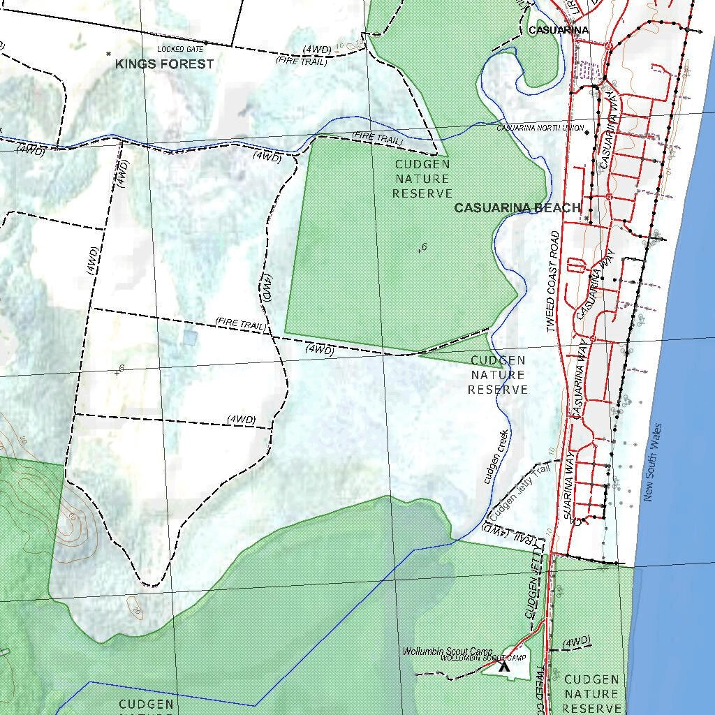 Getlost Map 9641-3N Cudgen NSW Topographic Map V15 1:25,000 by Getlost ...