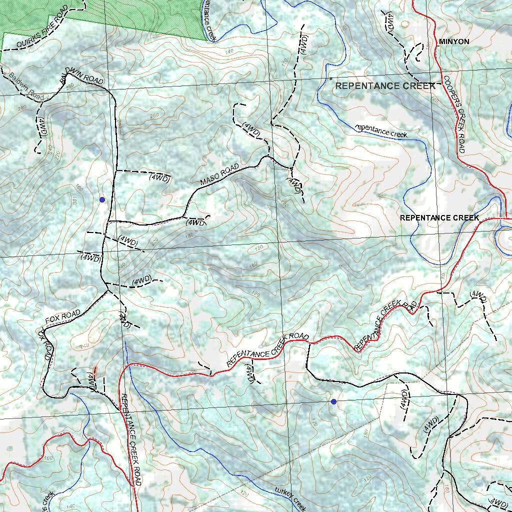 Getlost Map 9540-1S Dunoon NSW Topographic Map V15 1:25,000 by Getlost ...
