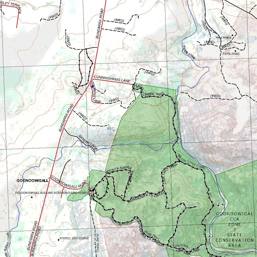Getlost Map 9138-3N Inverell NSW Topographic Map V15 1:25,000 by ...