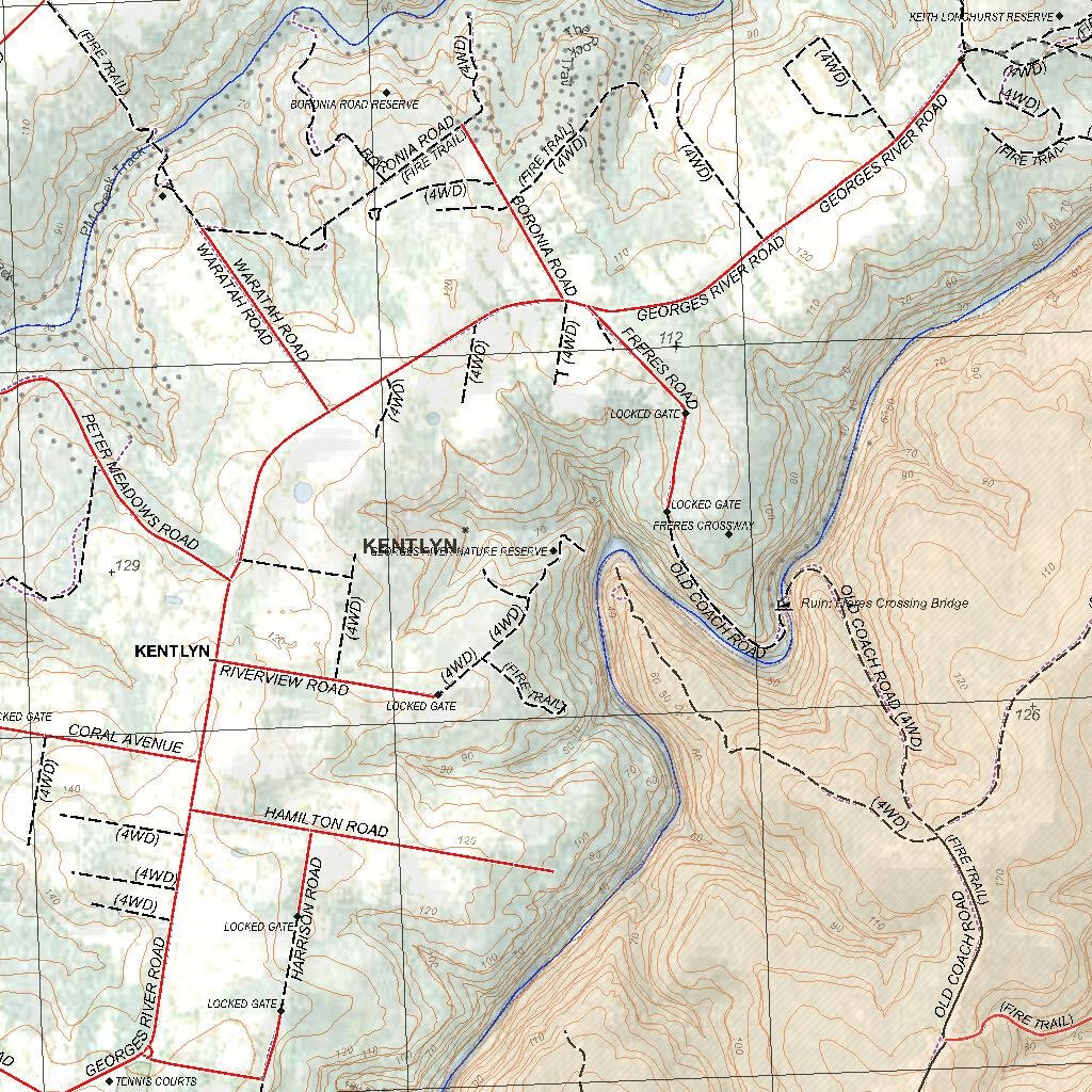 Getlost Map 9029-1N Campbelltown NSW Topographic Map V15 1:25,000 by ...
