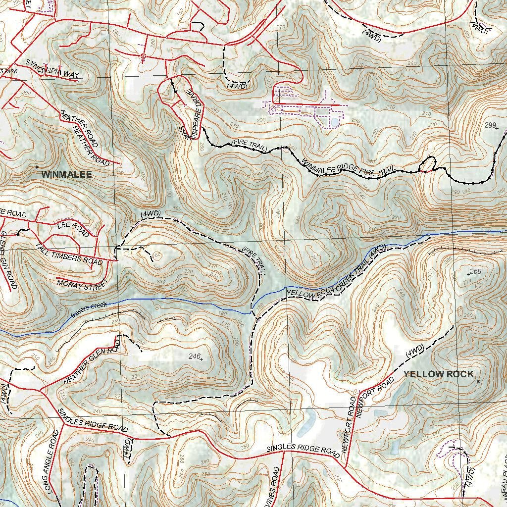 Getlost Map 9030-4S Springwood NSW Topographic Map V15 1:25,000 by ...