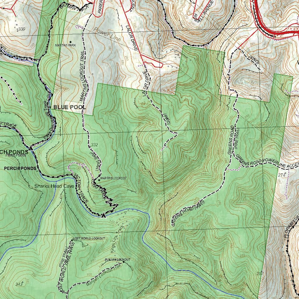 Getlost Map 9030-4S Springwood NSW Topographic Map V15 1:25,000 by ...