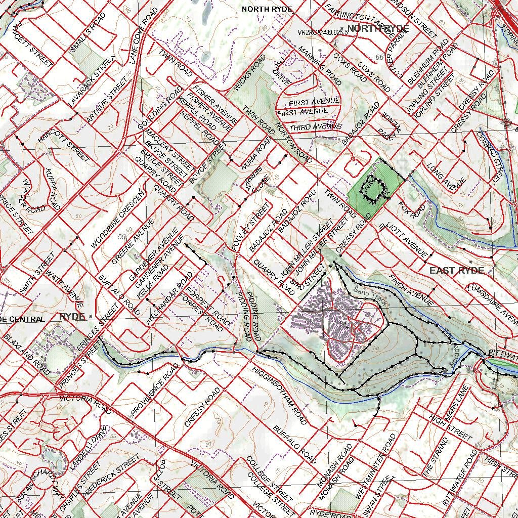 Getlost Map 9130-3N Parramatta River NSW Topographic Map V15 1:25,000 ...