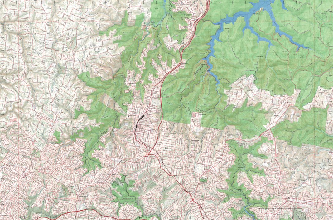 Getlost Map 9130-4S Hornsby NSW Topographic Map V15 1:25,000 by Getlost ...