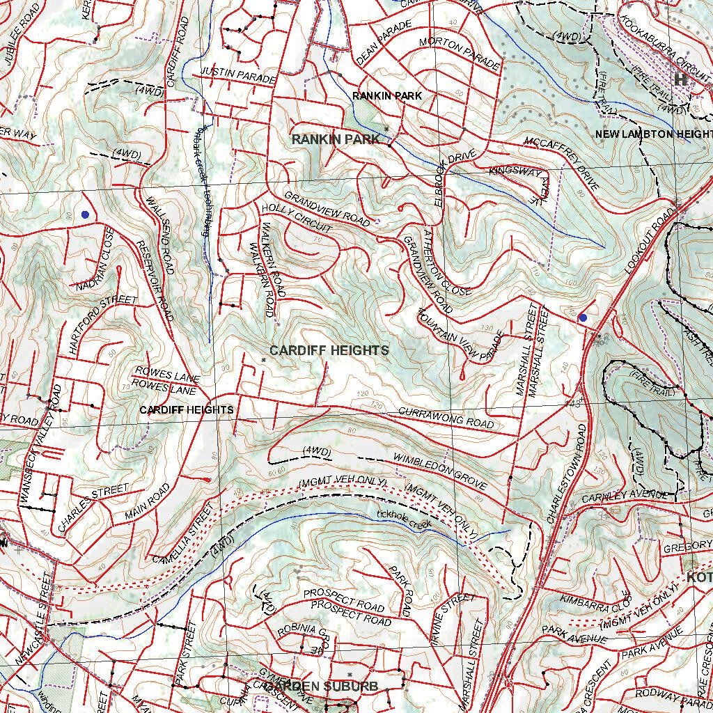 Getlost Map 9232-3S Wallsend NSW Topographic Map V15 1:25,000 by ...