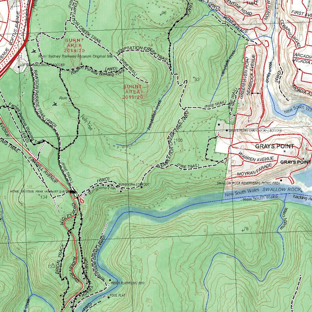 Getlost Map 9129-4N Port Hacking NSW Topographic Map V15 1:25,000 by ...