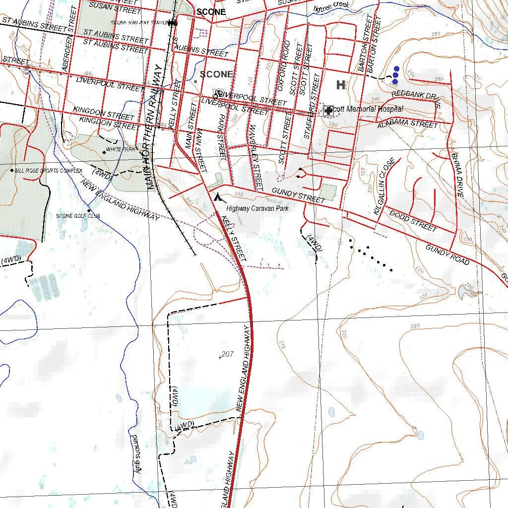 Getlost Map 9033-1N Scone NSW Topographic Map V15 1:25,000 by Getlost ...