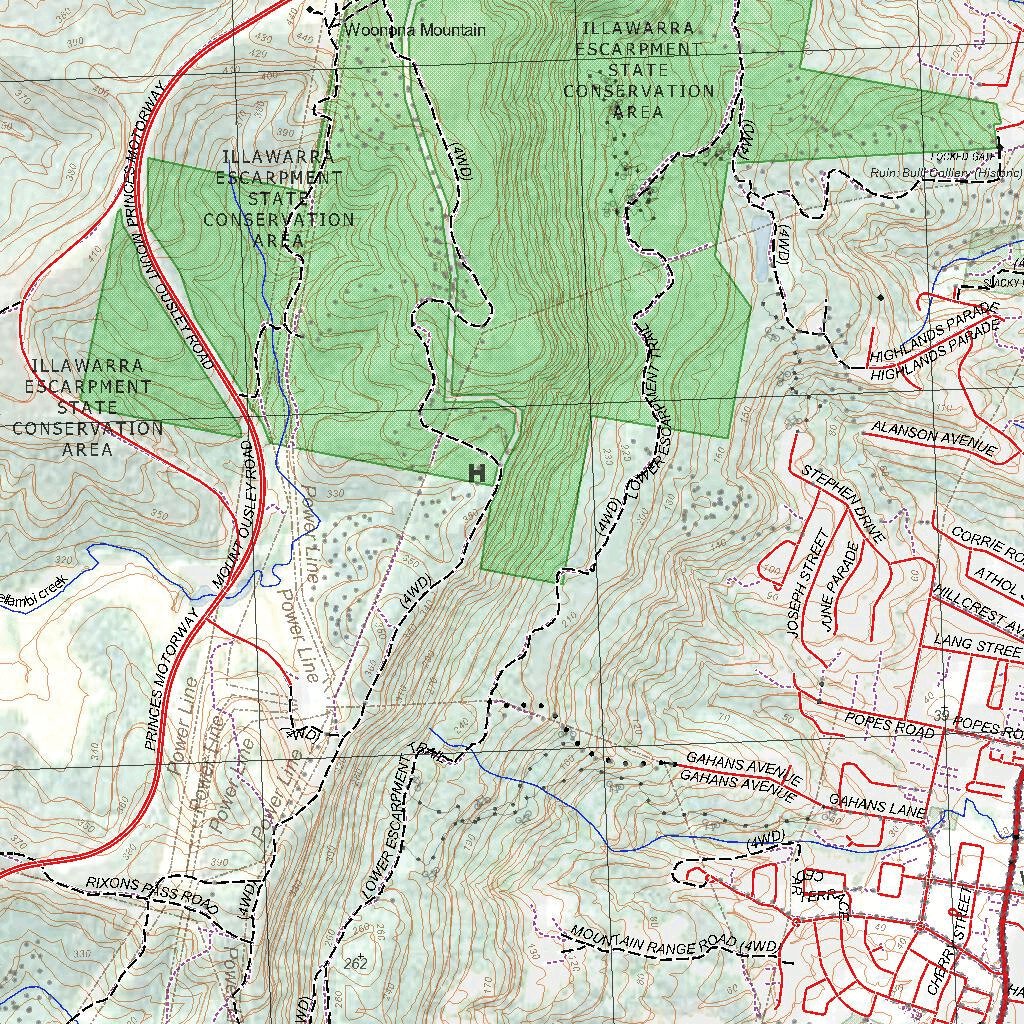 Getlost Map 9029-2N Bulli NSW Topographic Map V15 1:25,000 by Getlost ...
