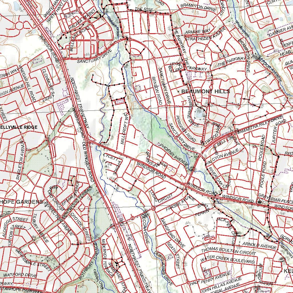 Getlost Map 9030-1S Riverstone NSW Topographic Map V15 1:25,000 by ...